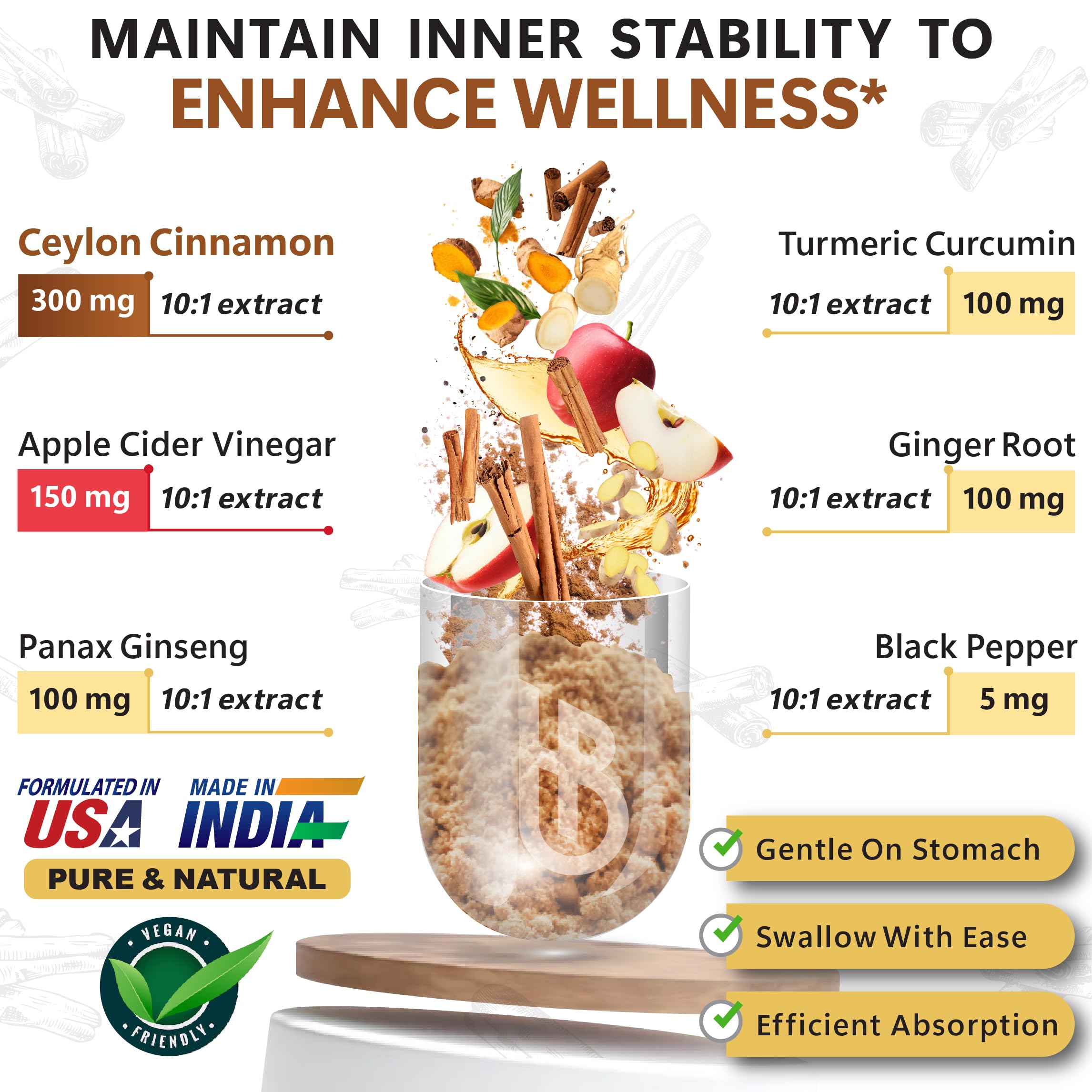 natural digestion aid with cinnamon