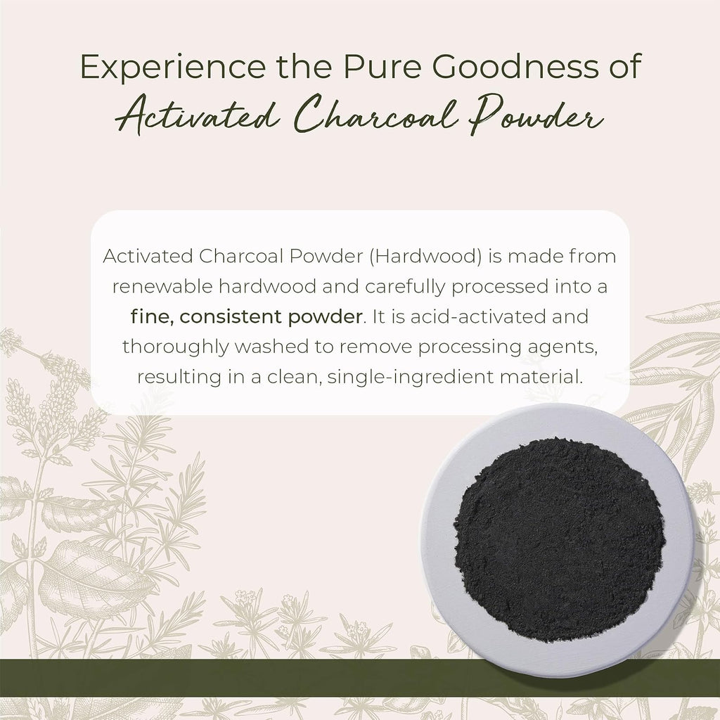 Natural digestive aid activated charcoal powder