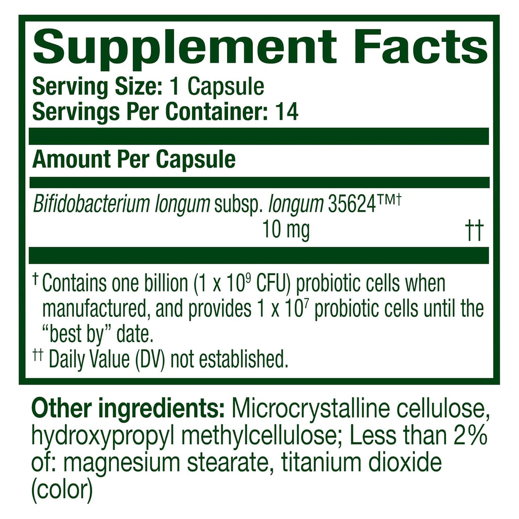 Natural digestive aid in probiotic capsules