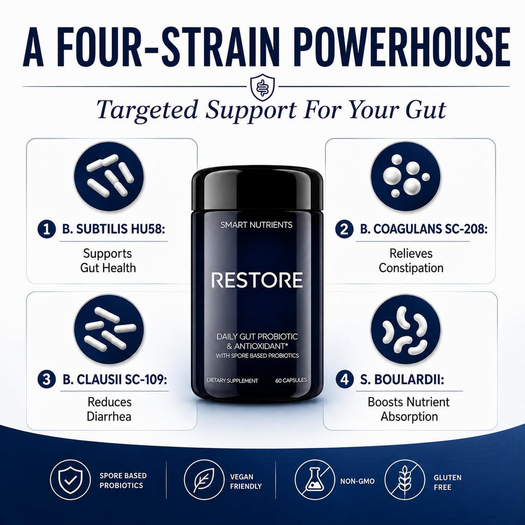 Natural digestive aid with RESTORE capsules