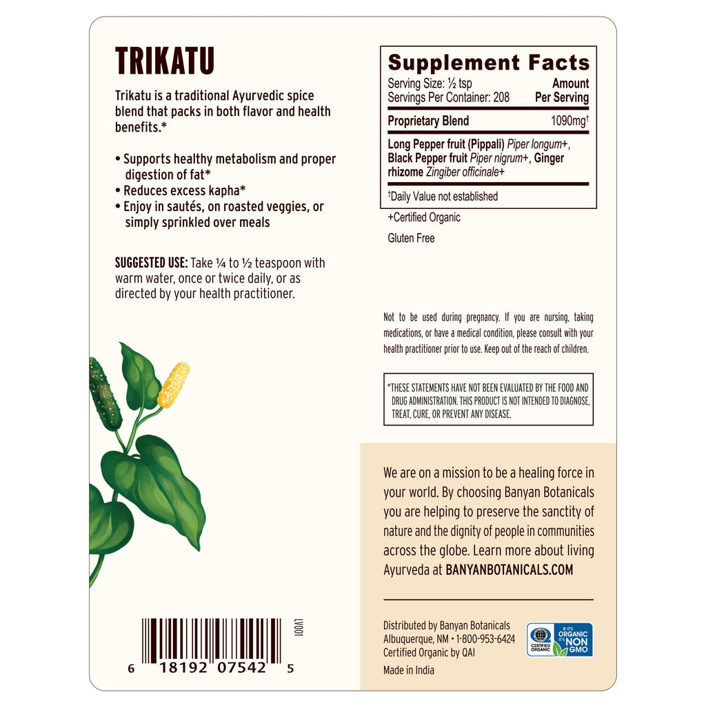 Natural digestive aid with Trikatu