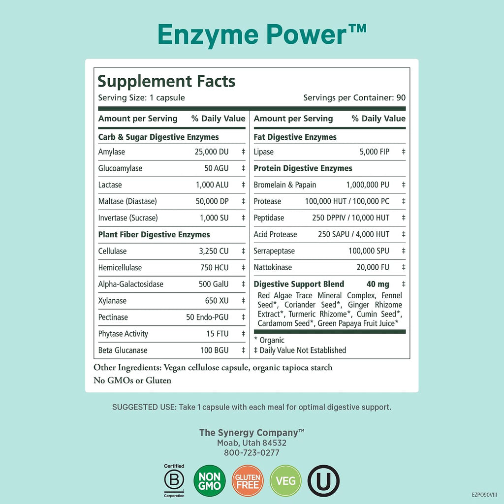 natural digestive enzyme support supplement