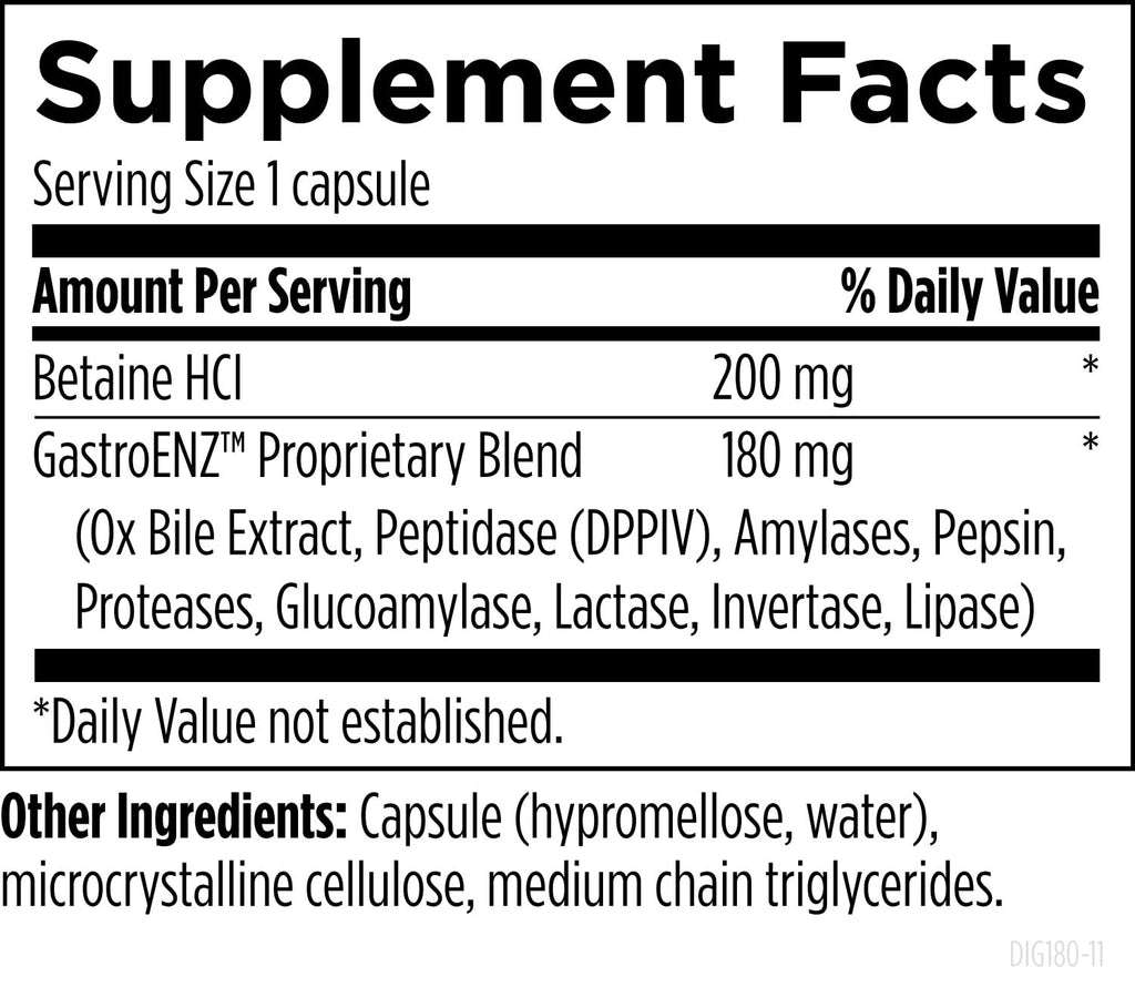 Natural digestive enzymes capsules