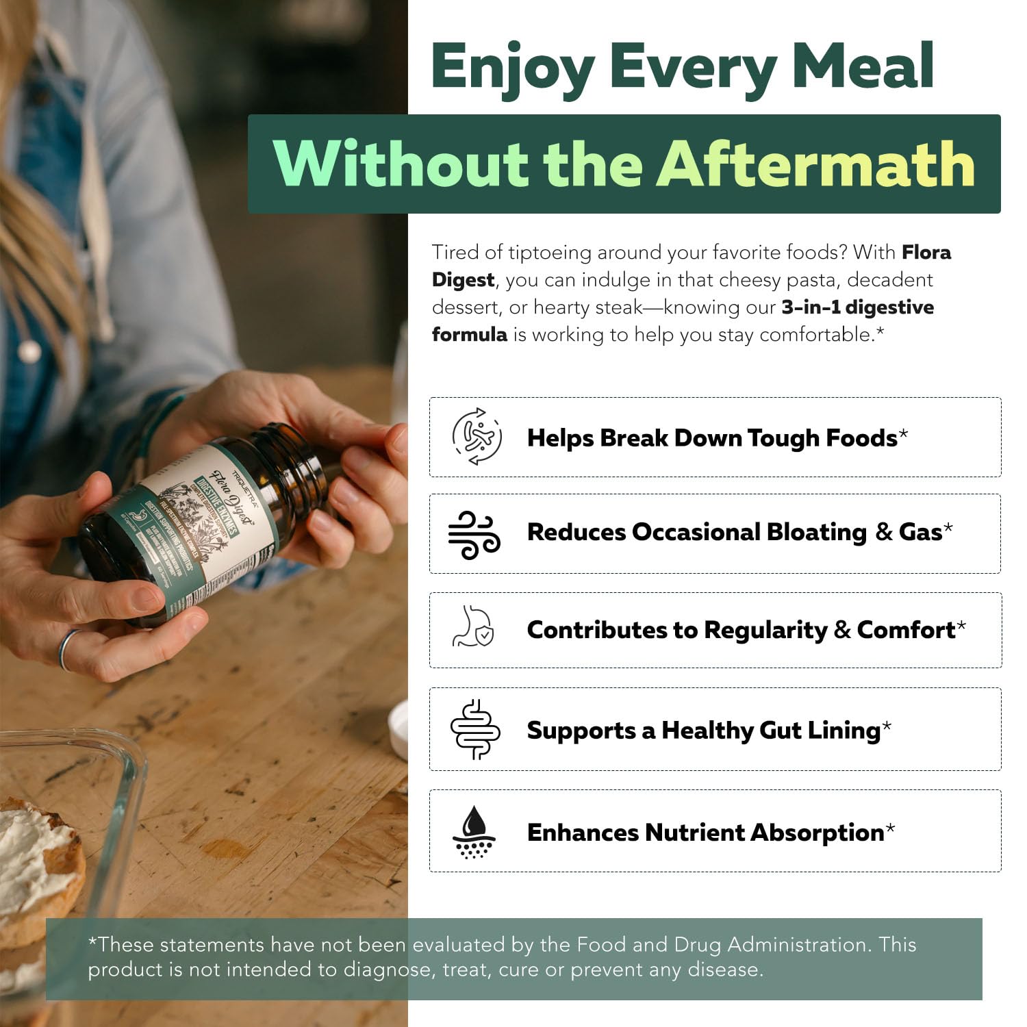Natural digestive enzymes for bloating relief