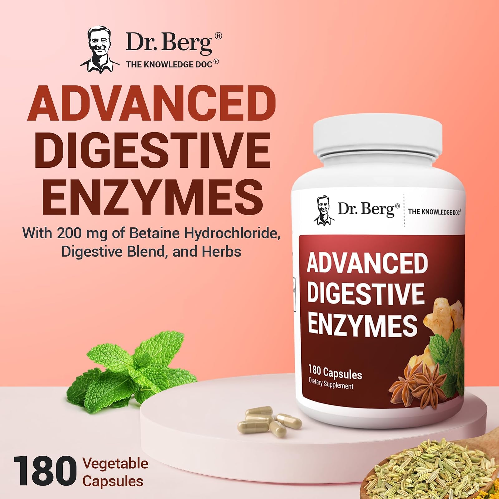 Natural digestive enzymes for digestive support