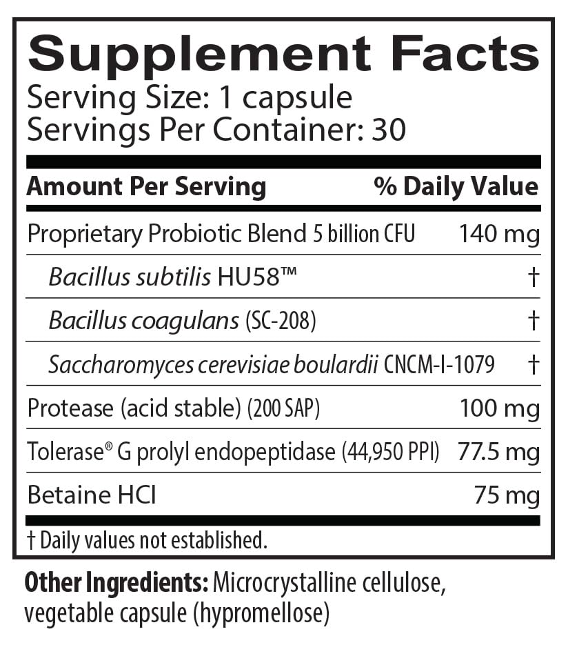 Natural digestive enzymes for gluten sensitivity