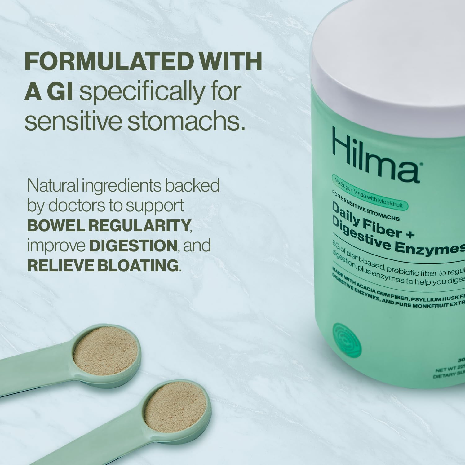 Natural digestive enzymes for gut support