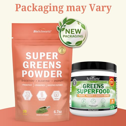 Natural digestive enzymes in greens powder