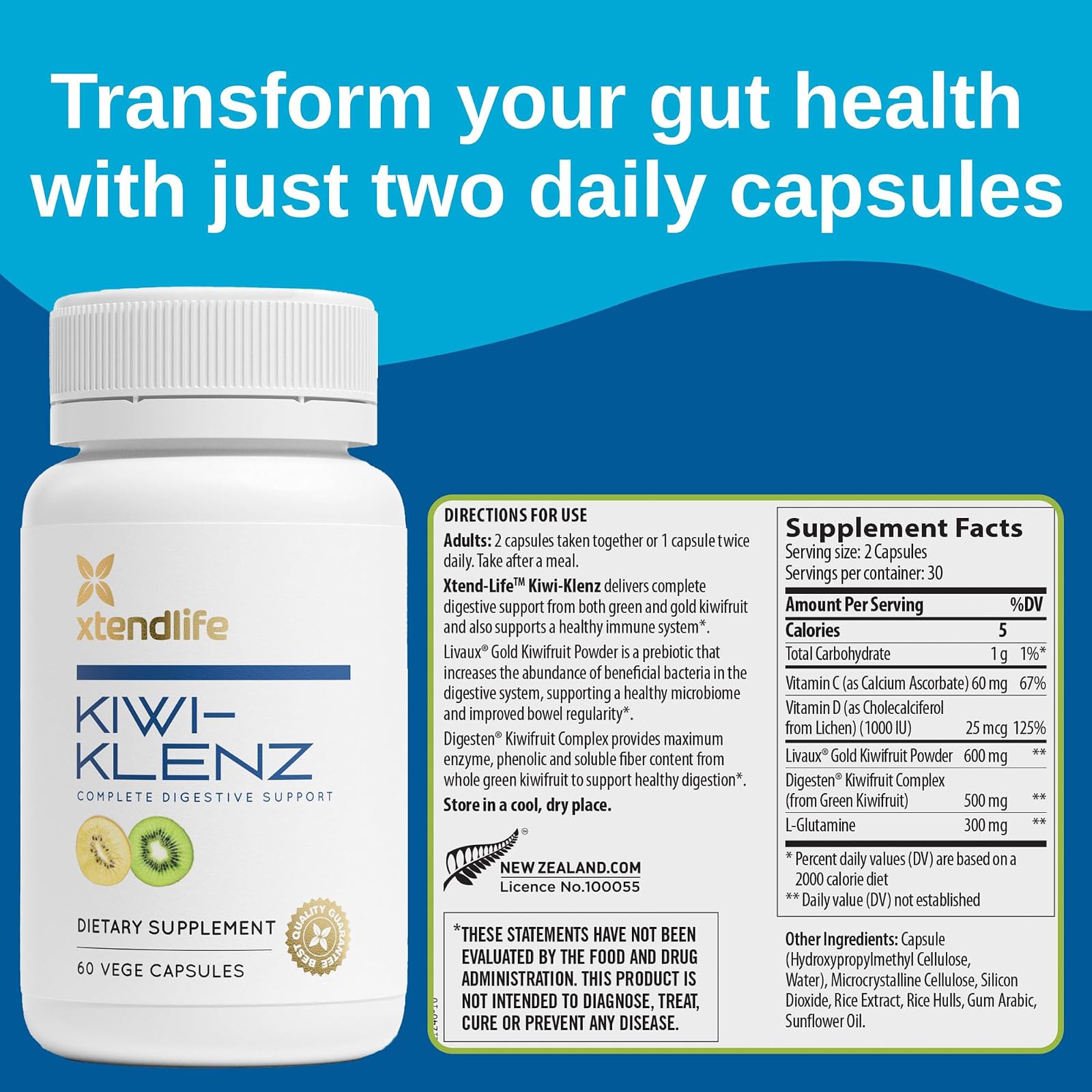 natural digestive enzymes with kiwi extract