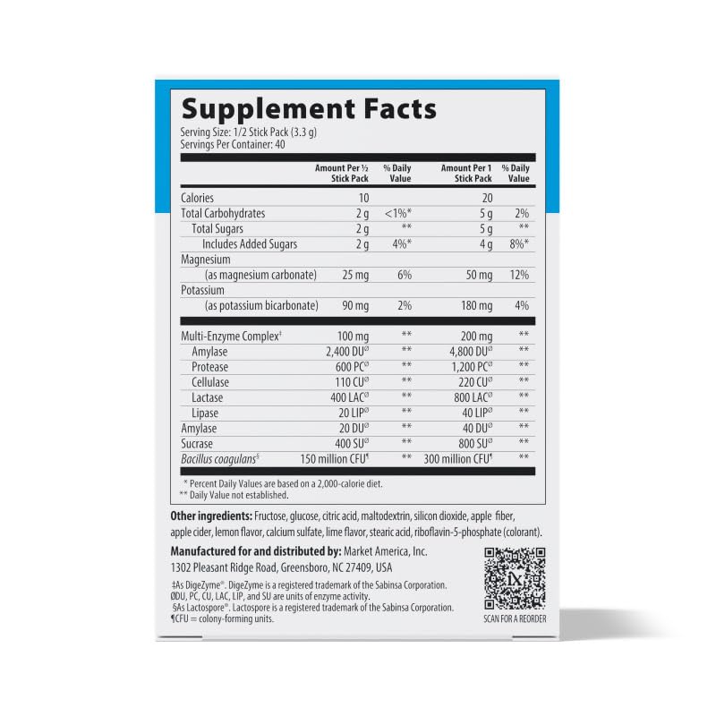 Natural digestive enzymes with probiotics