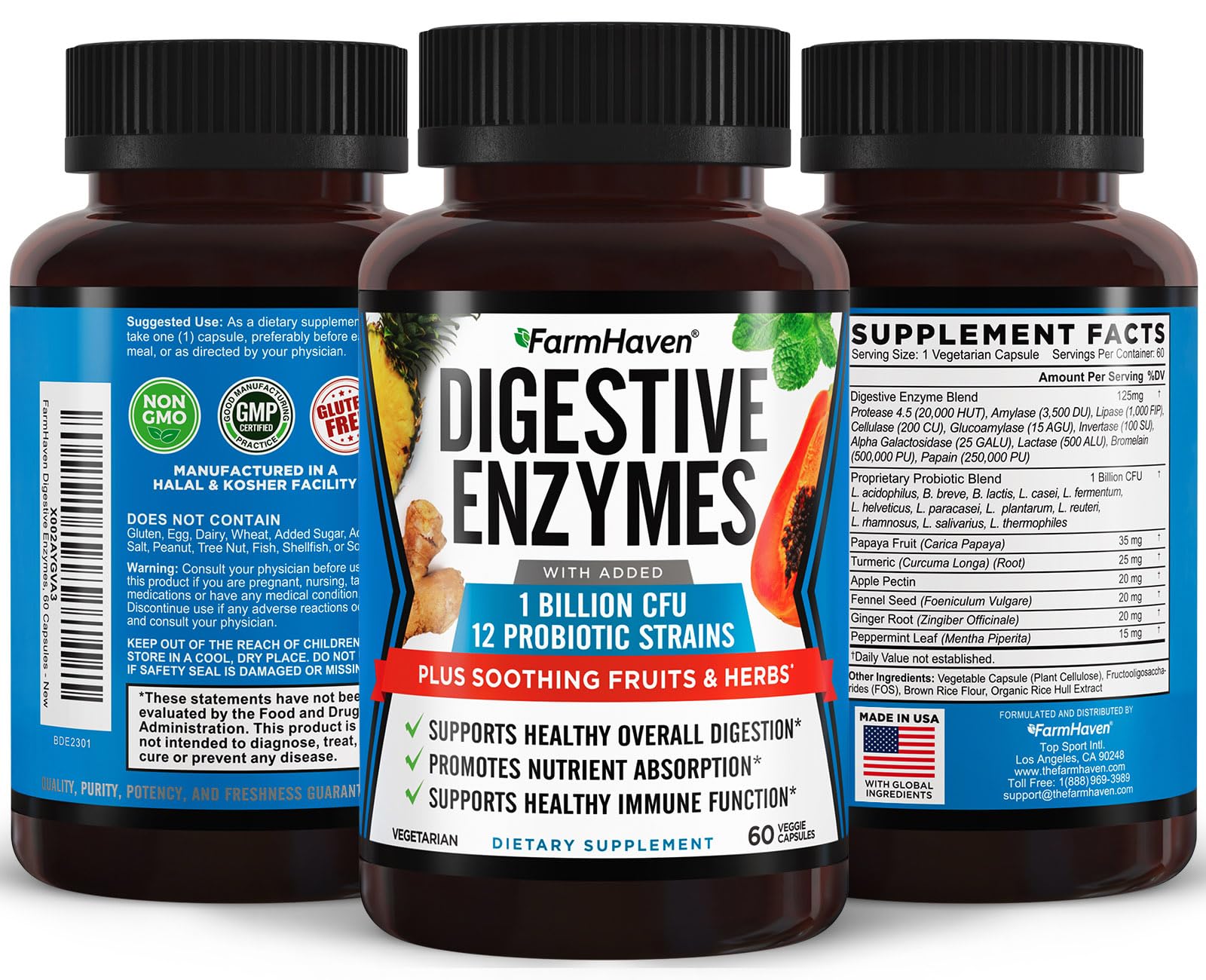 natural digestive enzymes with probiotics
