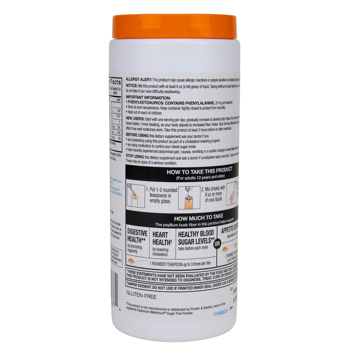 natural digestive health fiber powder