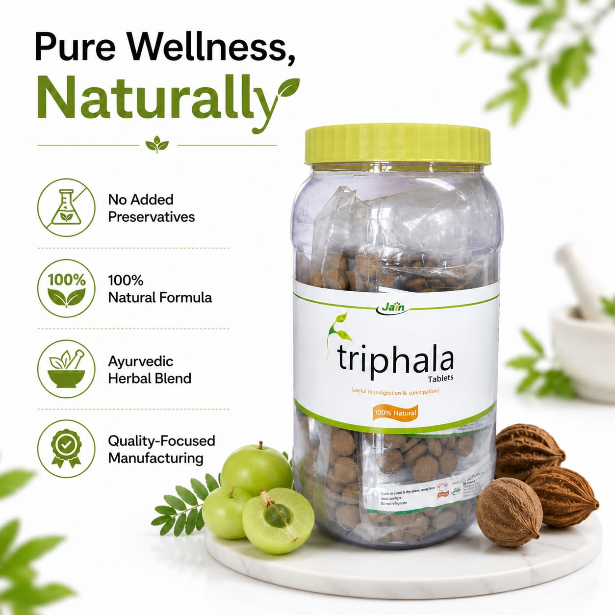 Natural digestive health tablets