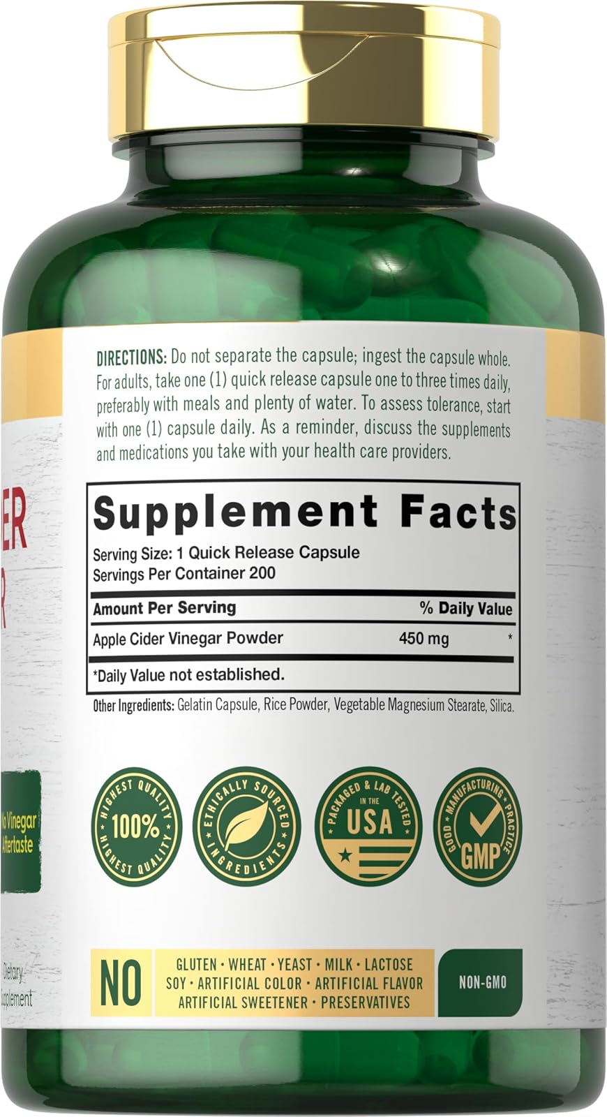 natural digestive support apple cider vinegar