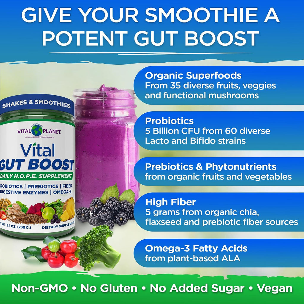 Natural digestive support Gut Boost Powder