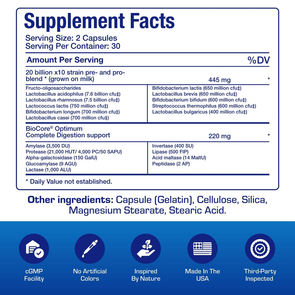 Natural digestive support supplements