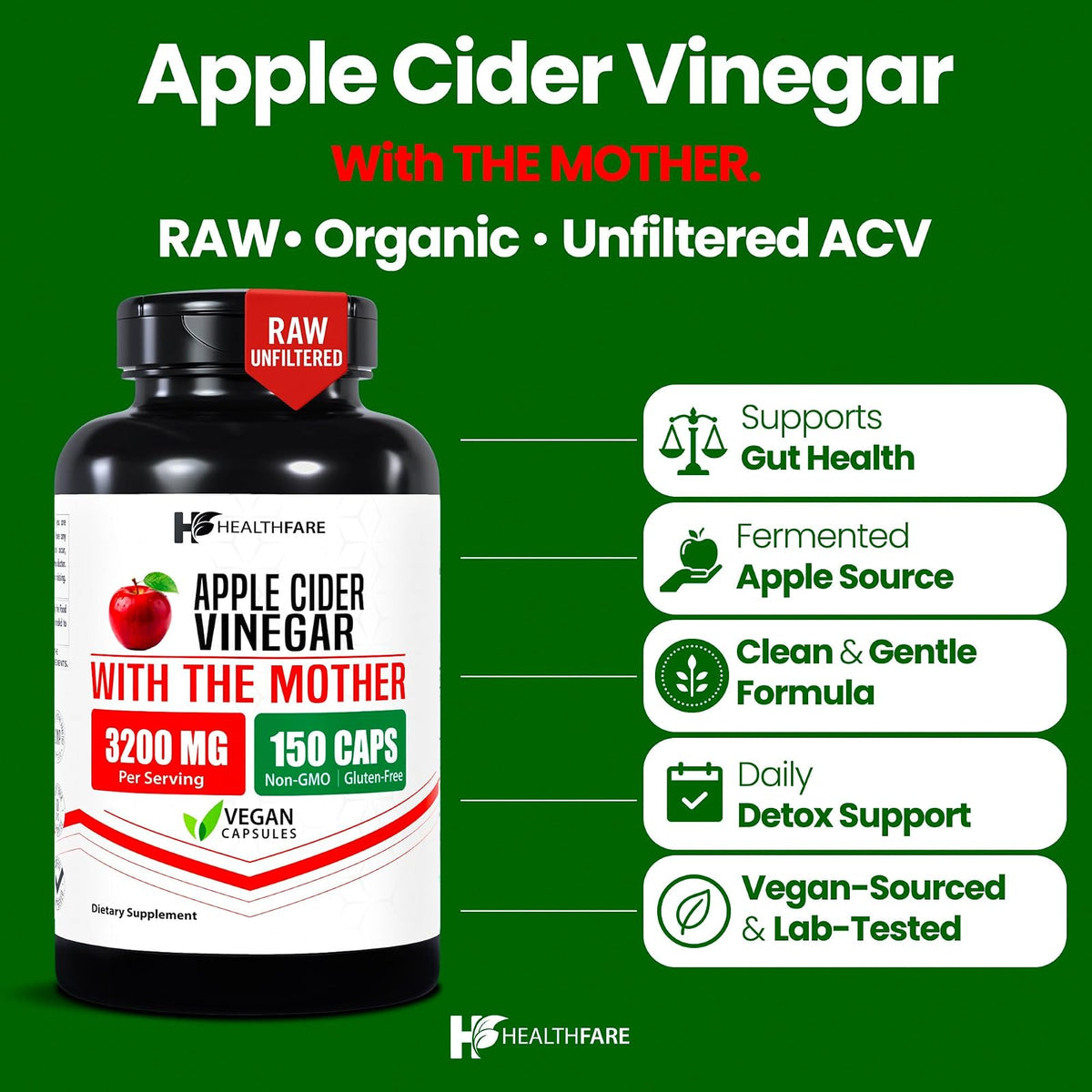 natural digestive support with apple cider vinegar