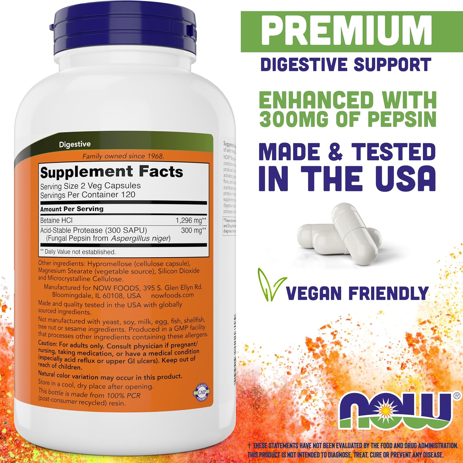natural digestive support with Betaine HCl
