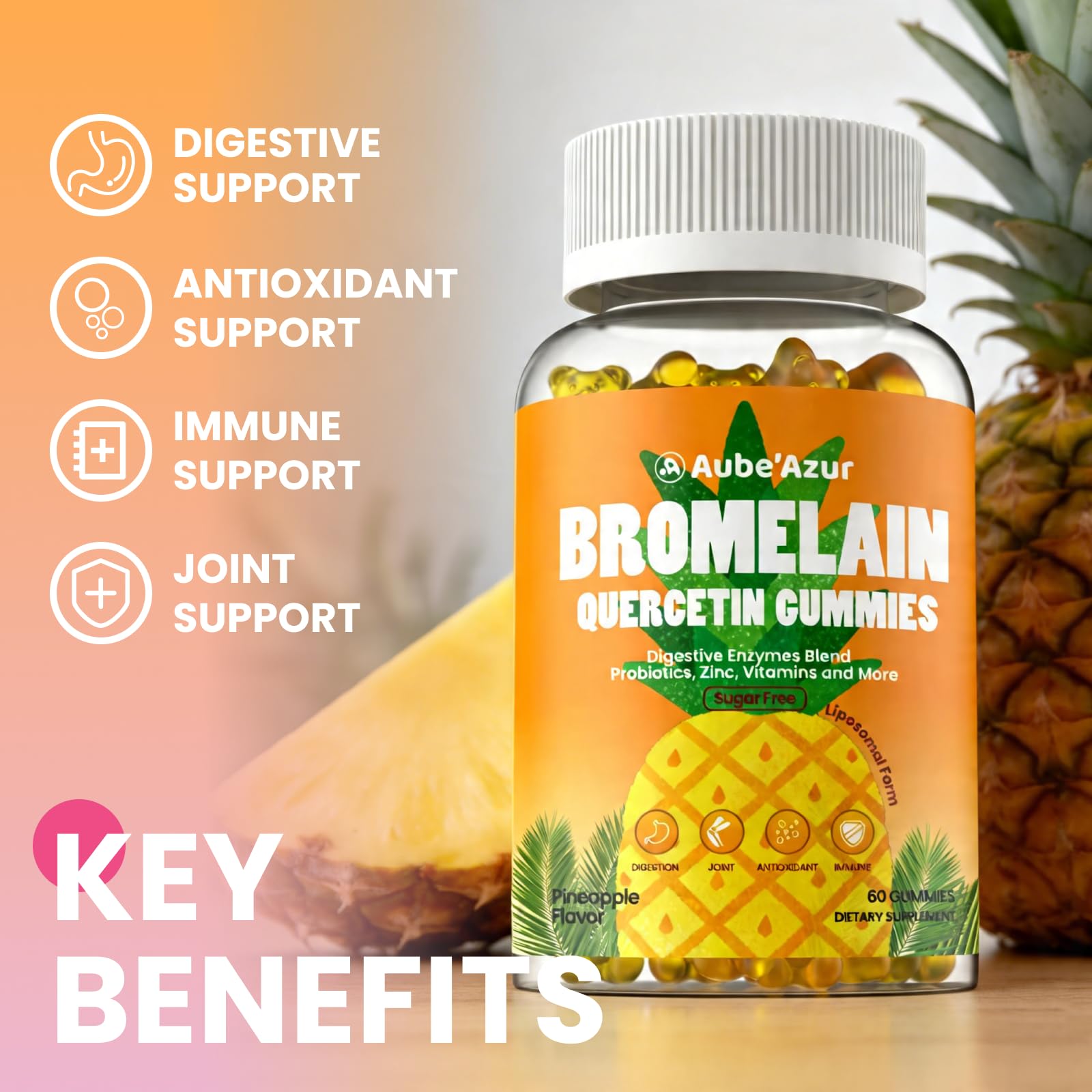 Natural digestive support with bromelain