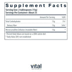 natural digestive support with cellulose powder