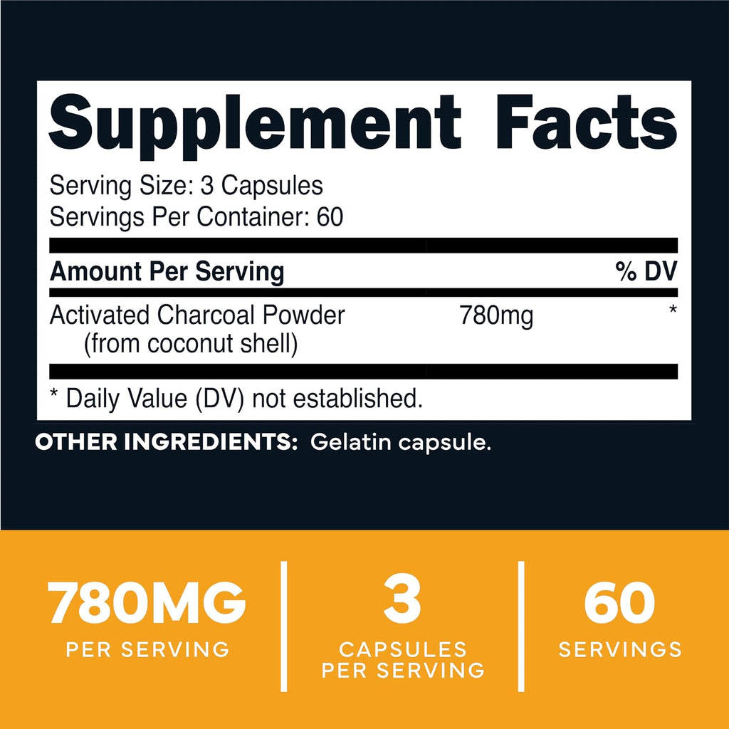 natural digestive support with charcoal