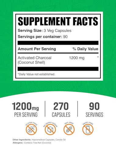 natural digestive support with charcoal