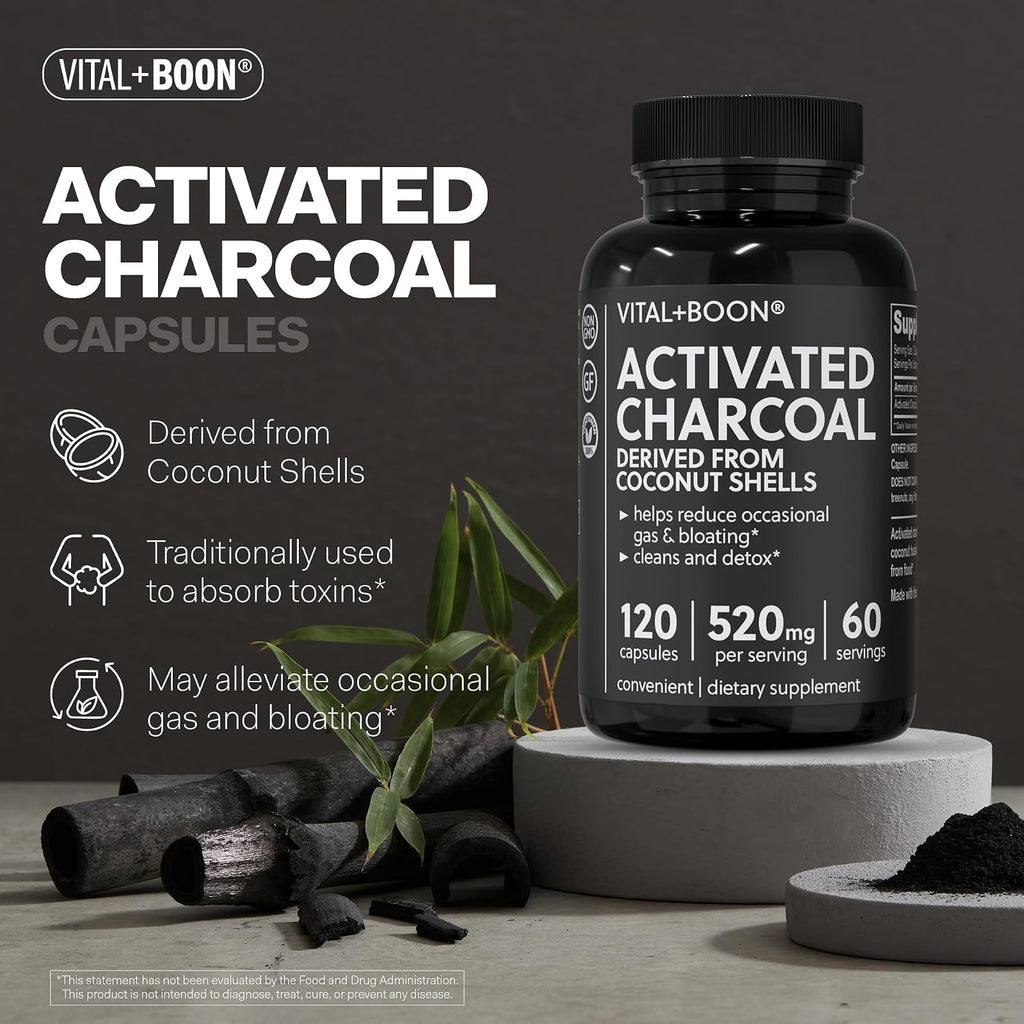 natural digestive support with charcoal