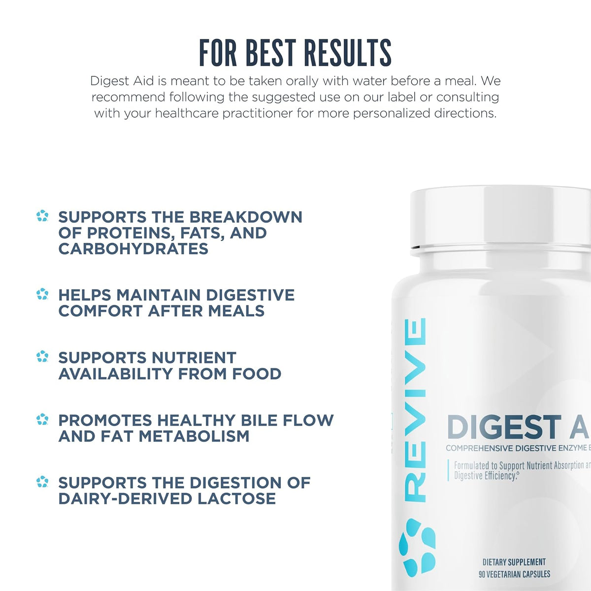 Natural digestive support with enzymes