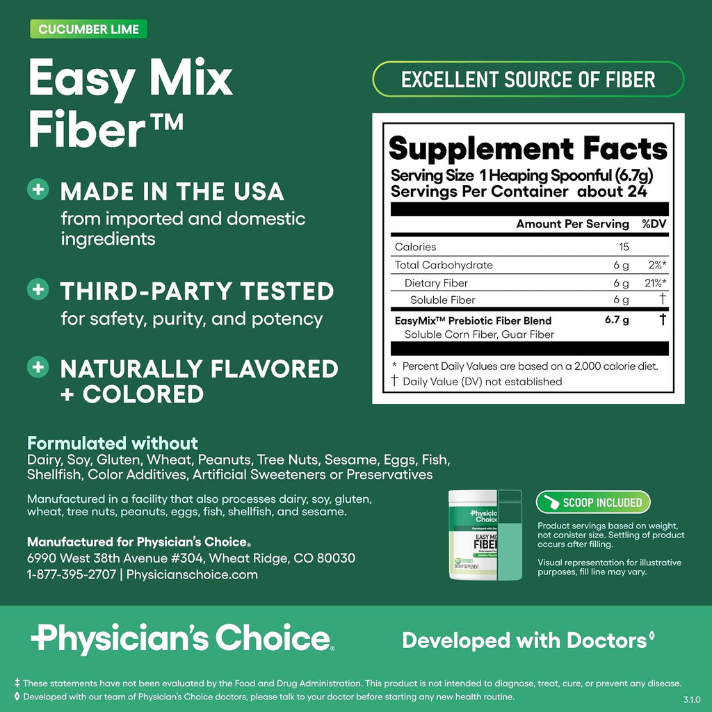 Natural digestive support with fiber