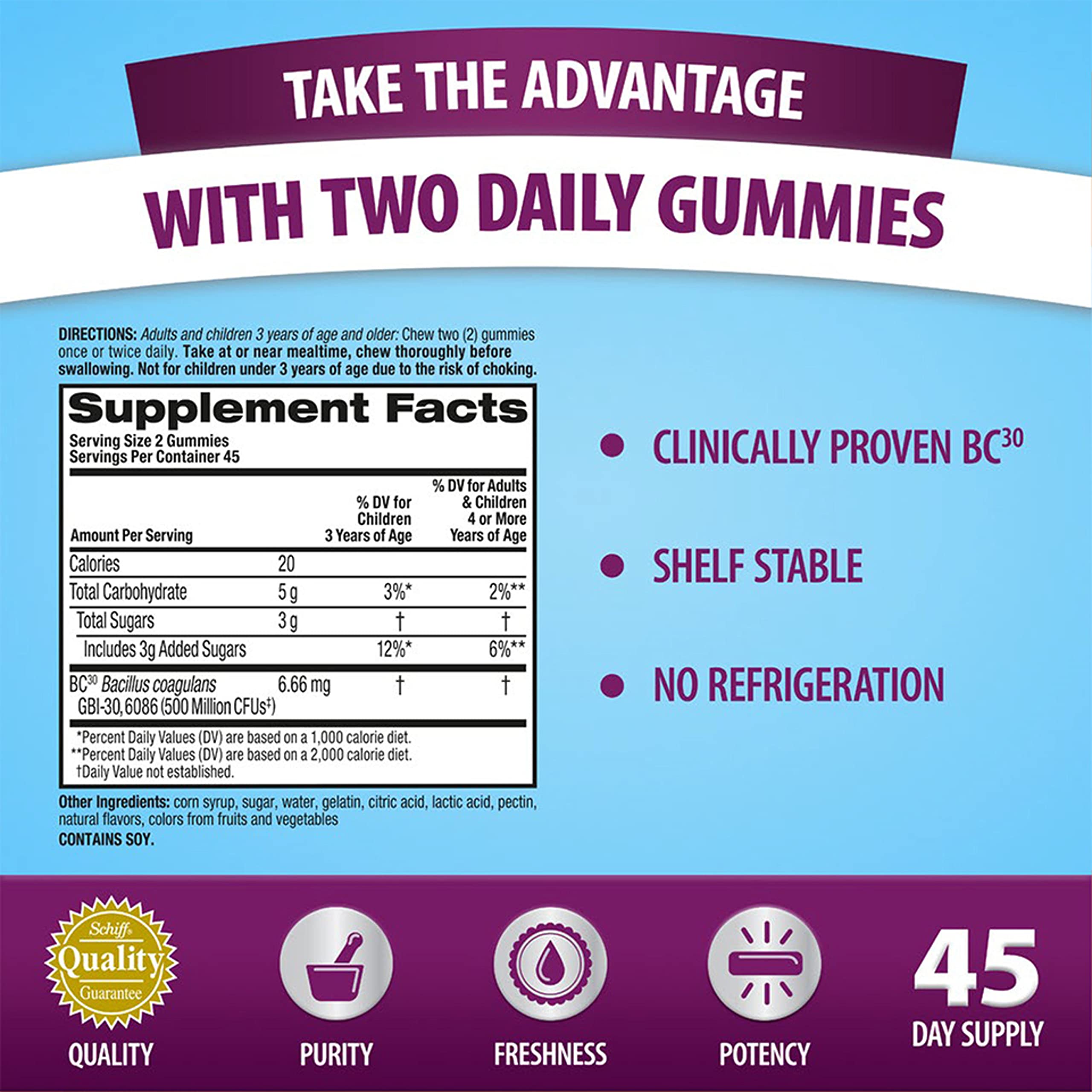 Natural digestive support with gummies