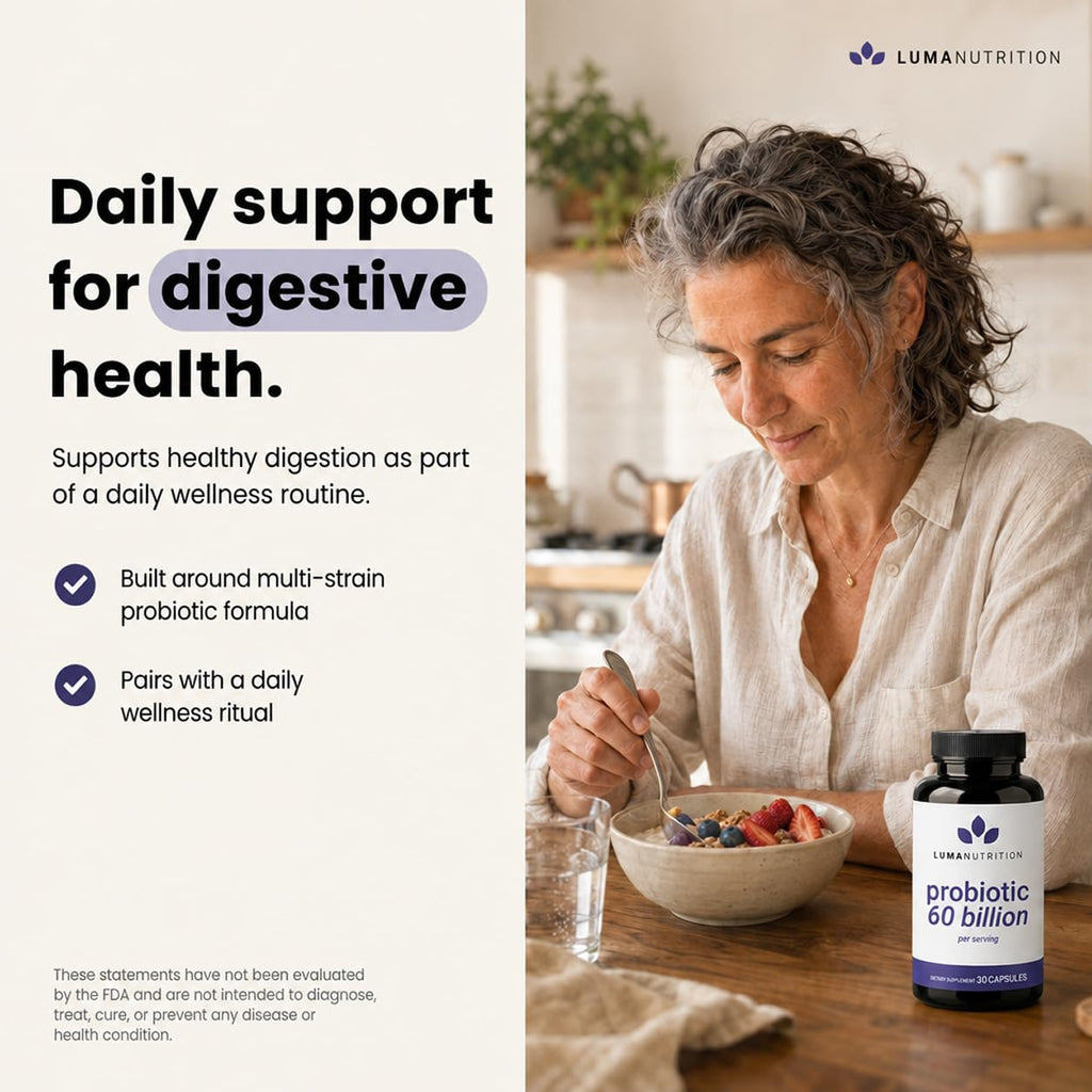 natural digestive support with Luma probiotics