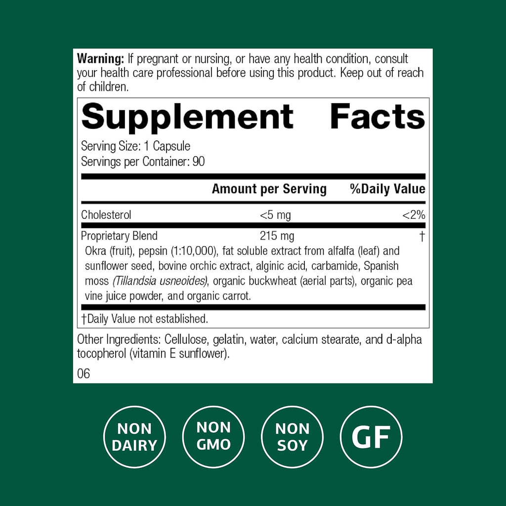 natural digestive support with Okra Pepsin