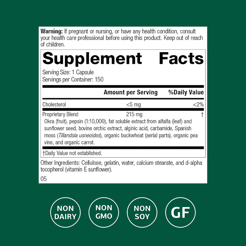 natural digestive support with Okra Pepsin