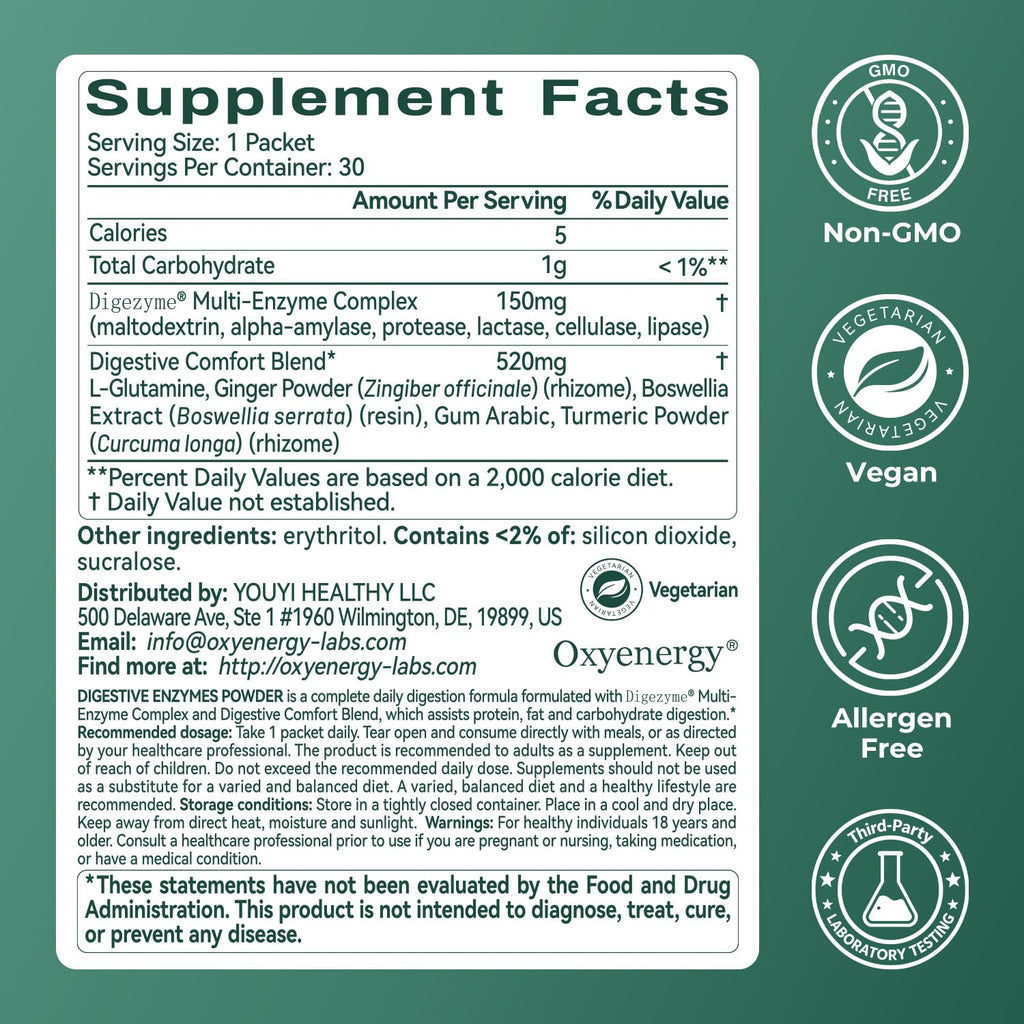 natural digestive support with OxyEnergy