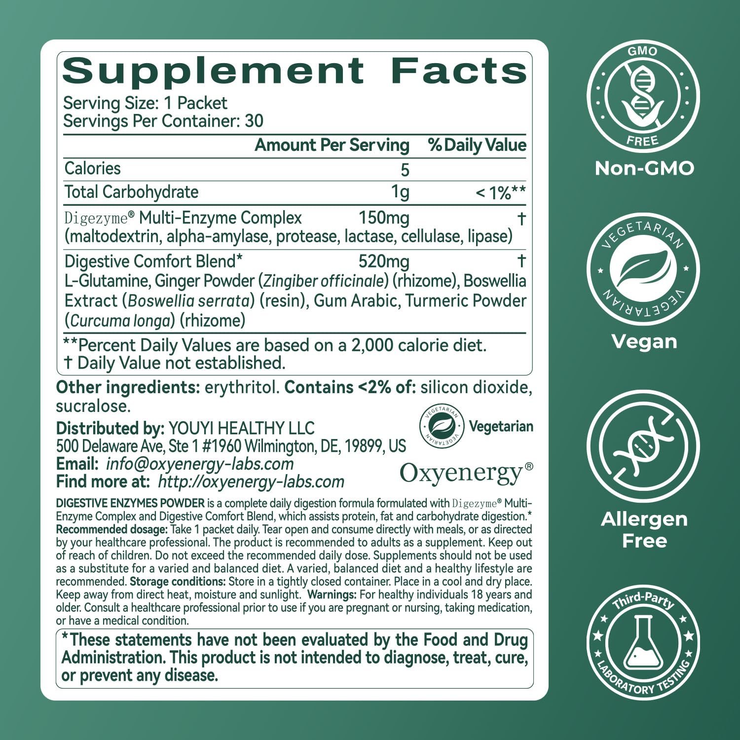 natural digestive support with OxyEnergy