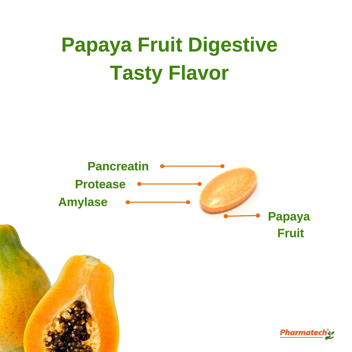 Natural digestive support with papaya