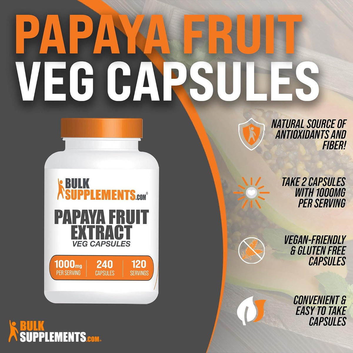 Natural digestive support with papaya