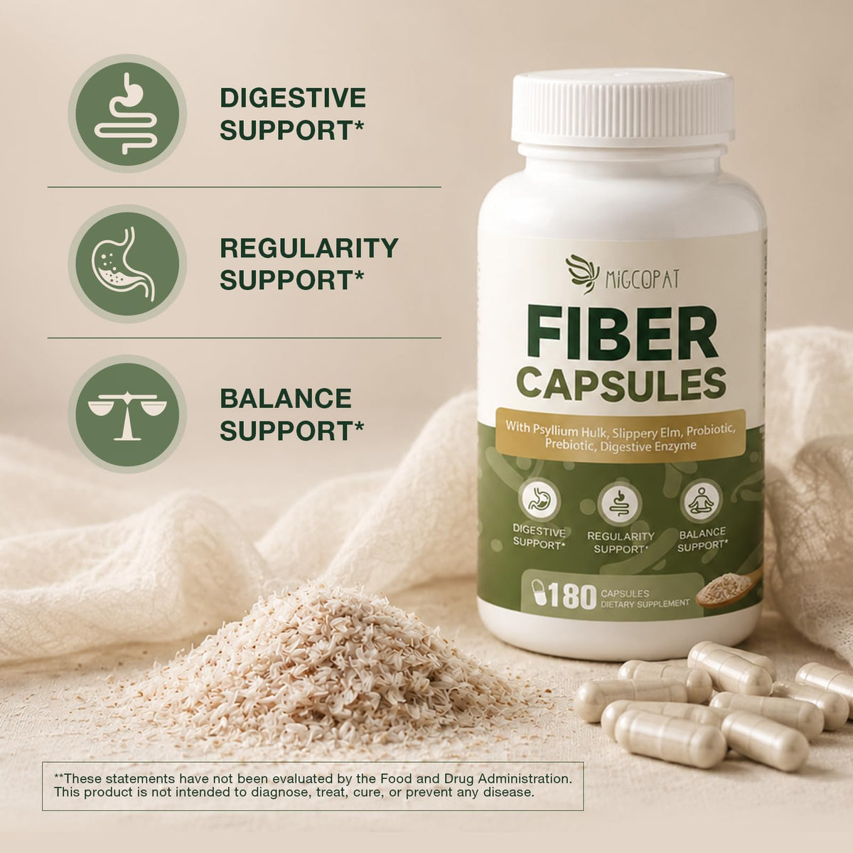 Natural digestive support with psyllium