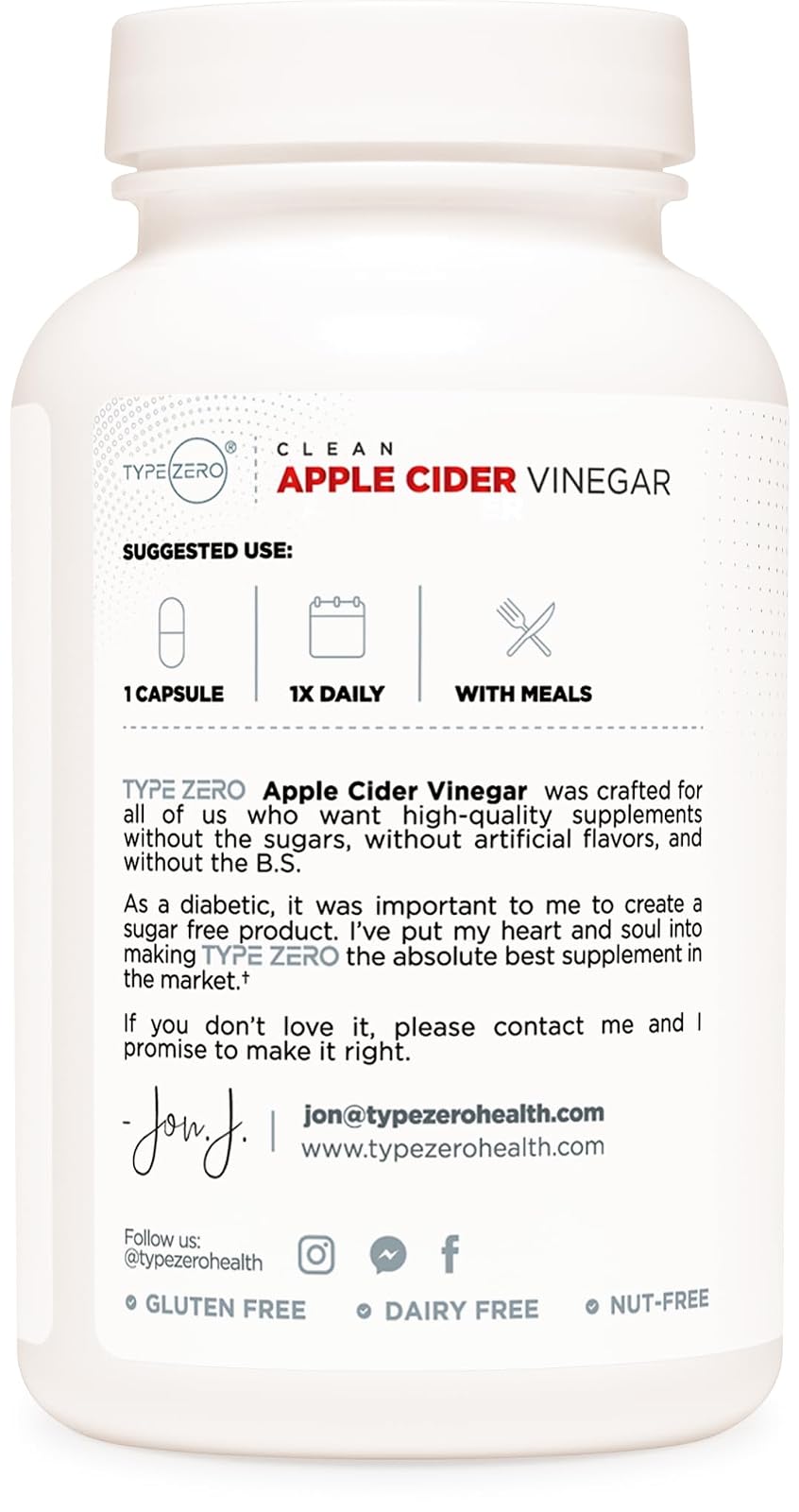 natural digestive support with vinegar