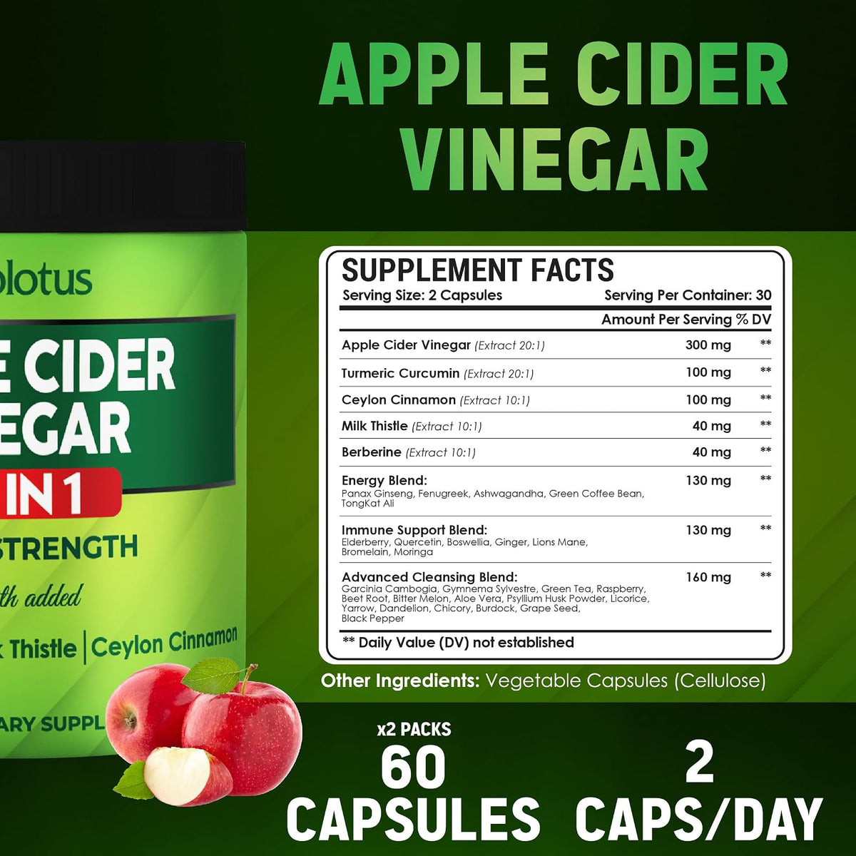 natural digestive support with vinegar