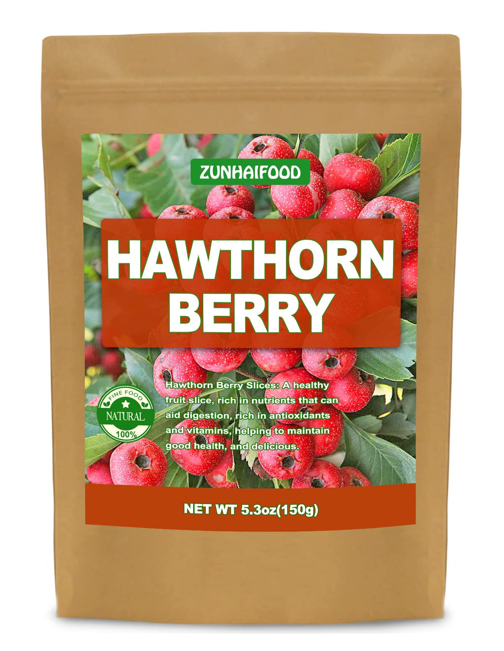 natural dried hawthorn berry granules
