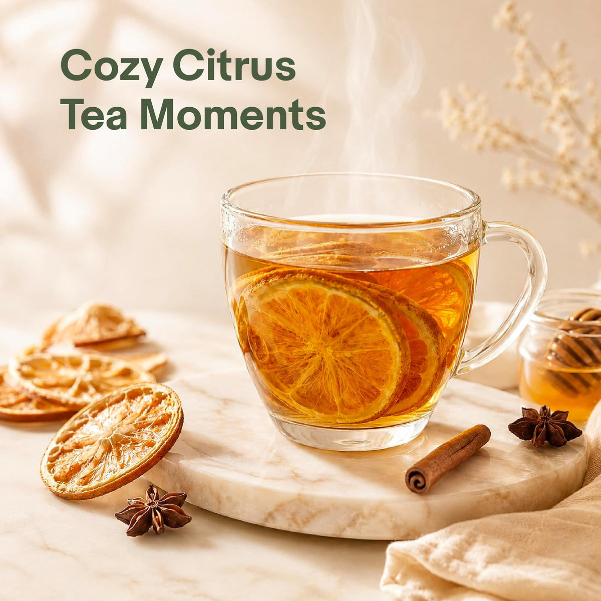 natural dried orange slices for tea