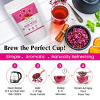 Natural dried rose petals for chamomile tea