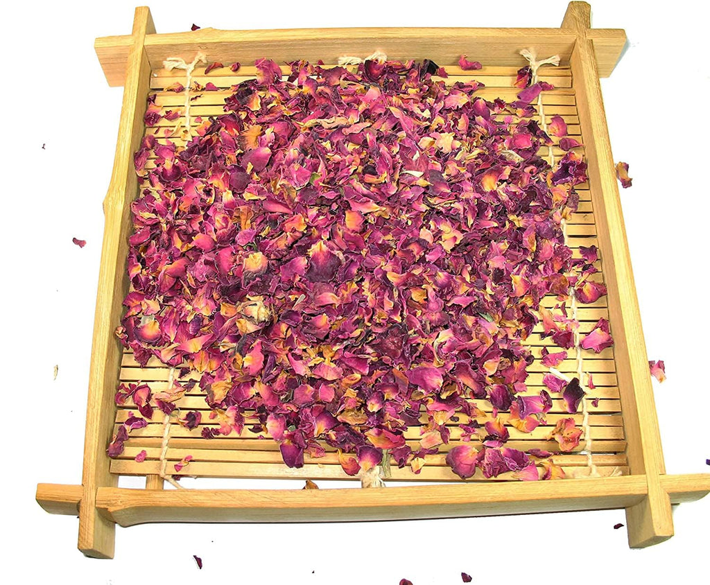 Natural dried rose petals for relaxation
