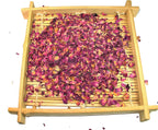 Natural dried rose petals for relaxation