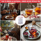 Natural dried rose petals for relaxation