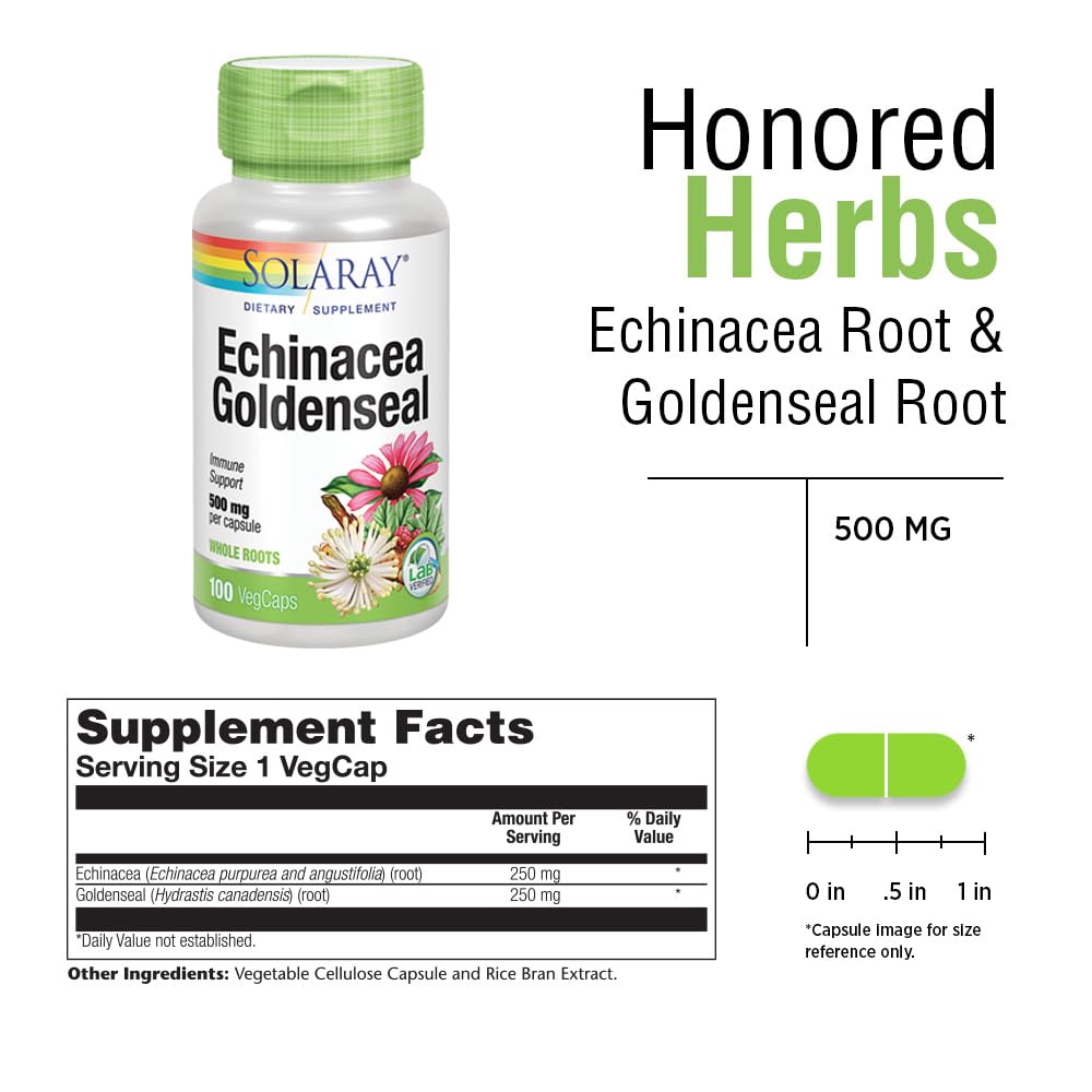 Natural echinacea and goldenseal blend