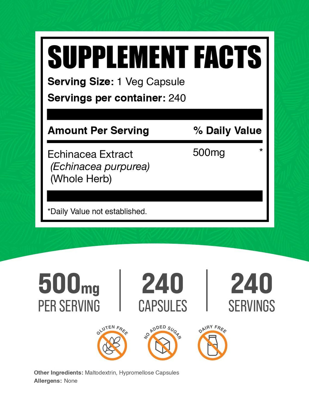 natural echinacea capsules for wellness