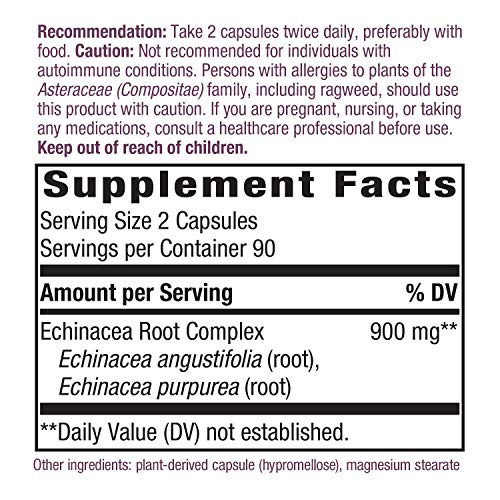 Natural echinacea herbal supplement