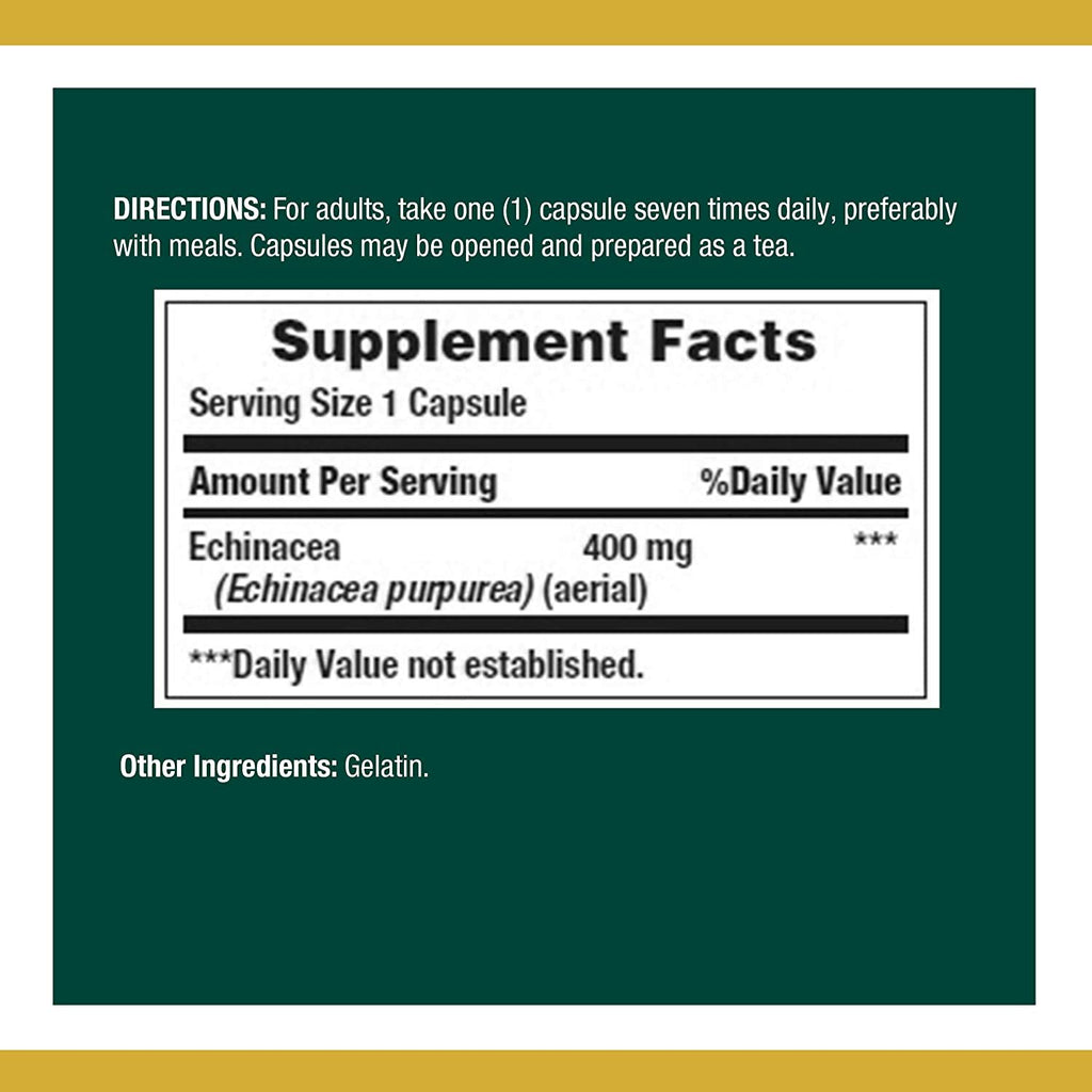 Natural echinacea supplement for health